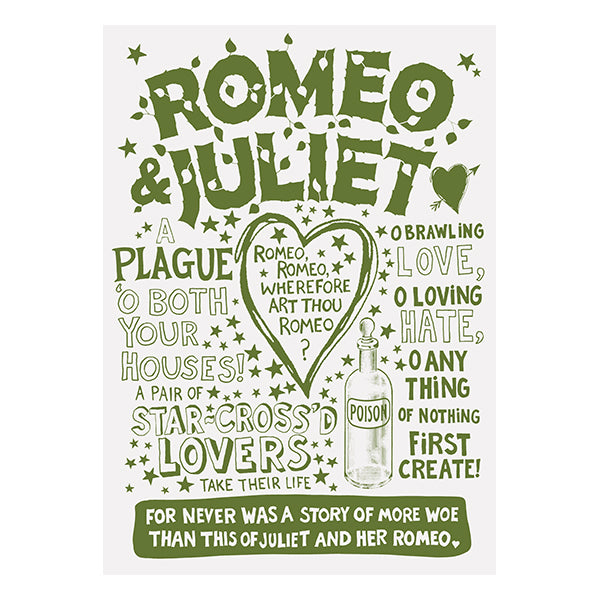 Romeo & Juliet Quotes Poster - Print to Order – Shakespeare's Globe