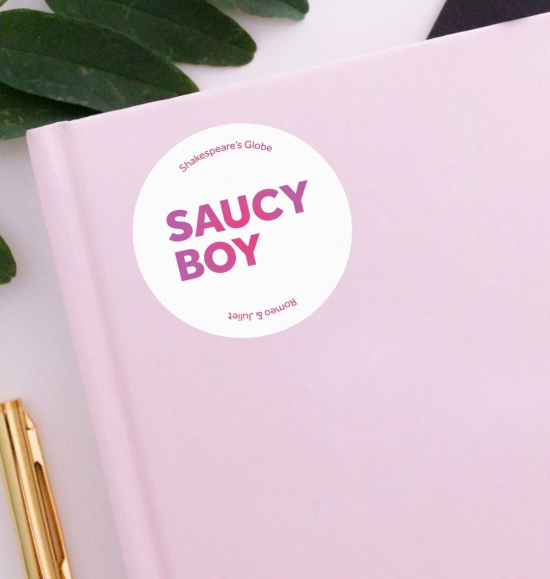 Romeo & Juliet Sticker (Saucy Boy) – Shakespeare's Globe