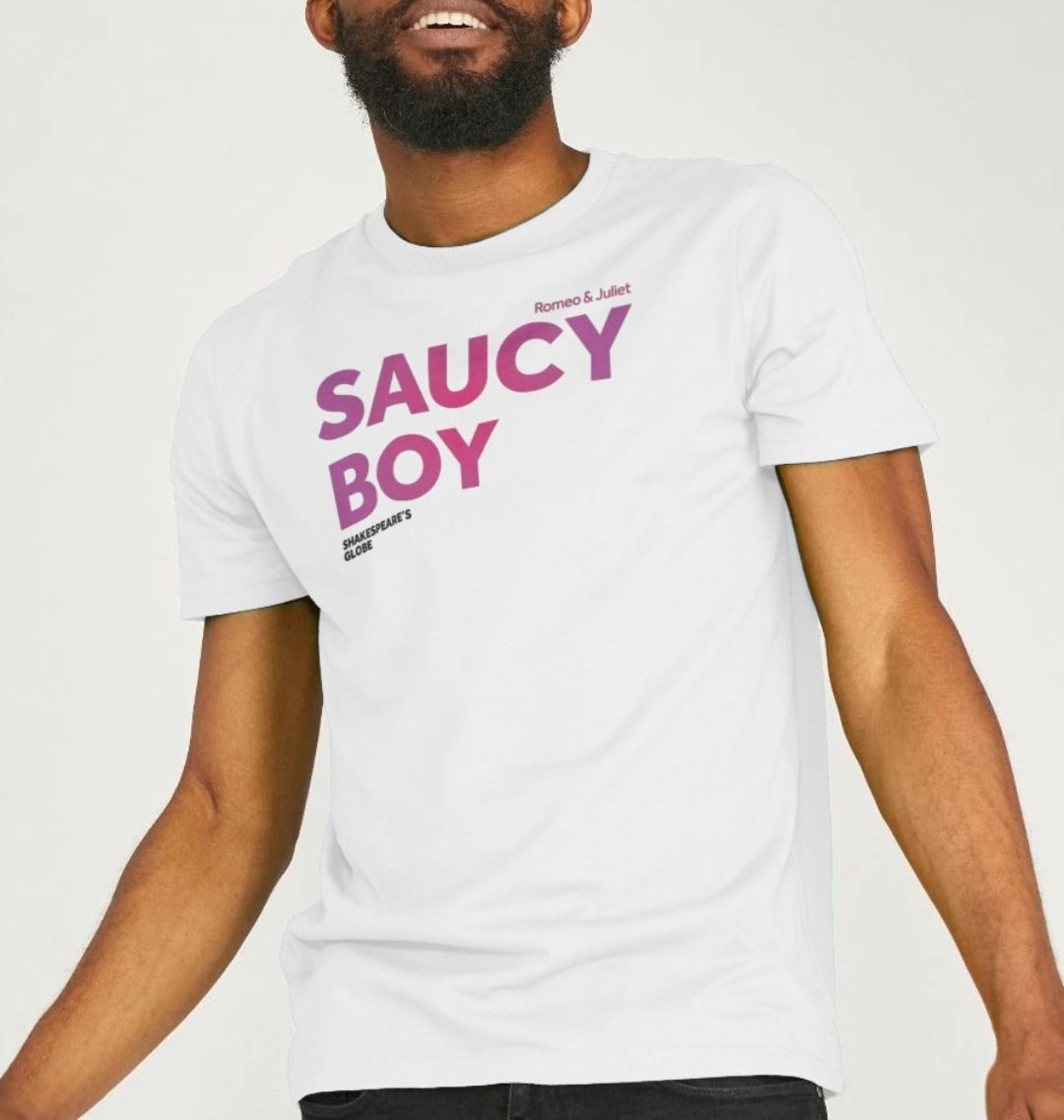 Romeo & Juliet Organic T-shirt (Saucy Boy) – Shakespeare's Globe